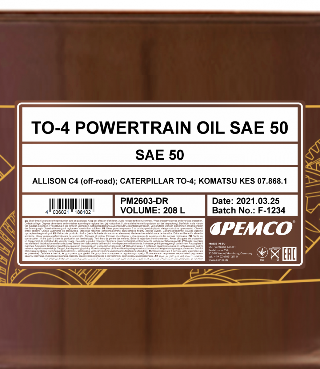 TO-4 Powertrain Oil SAE 50
